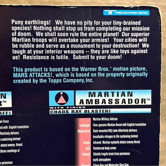 Warner Bros. | Other | Vtg 996 Warner Bros Mars Attacks Martian Leader ...